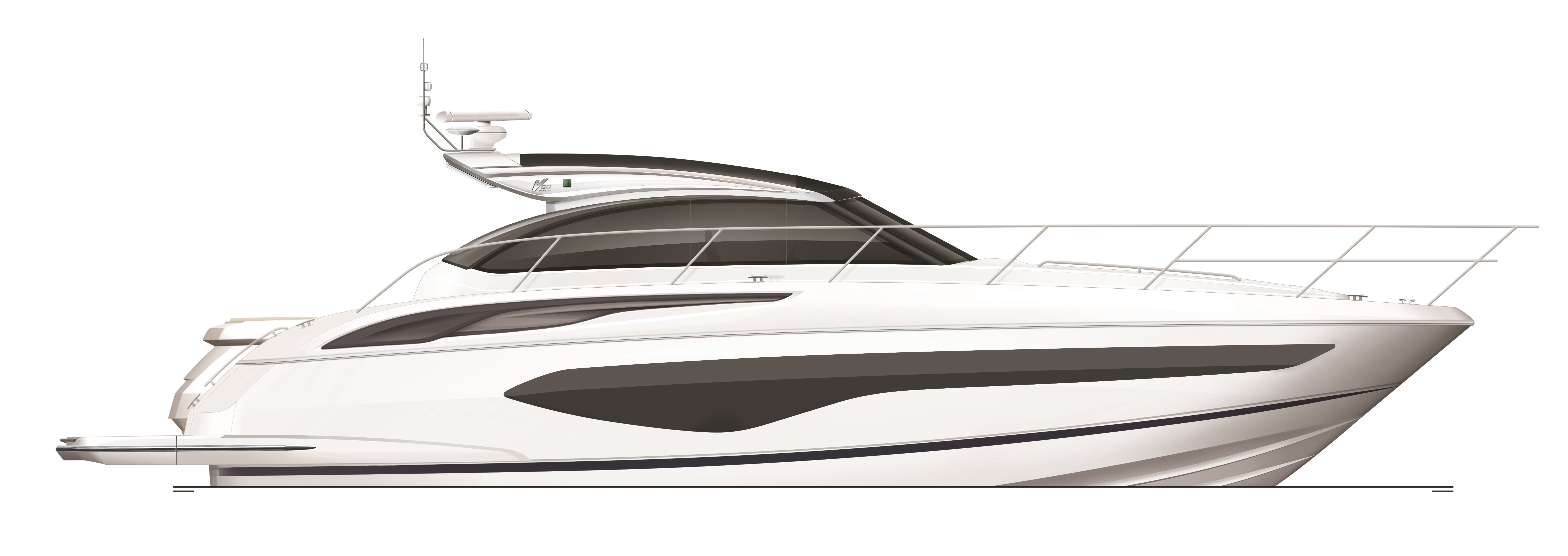 v50-open-profile-white-hull | Nord Star Yachting